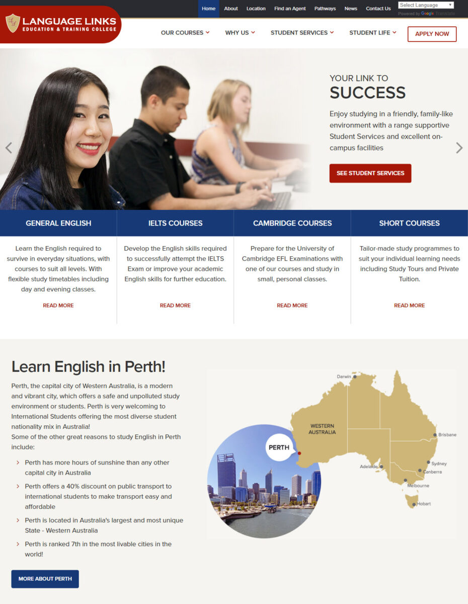 Language Links - 21st Annual Australian Web Awards