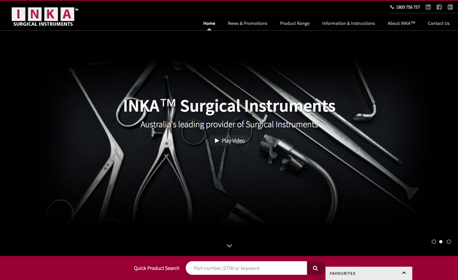 INKA™ Surgical Instruments - 21st Annual Australian Web Awards