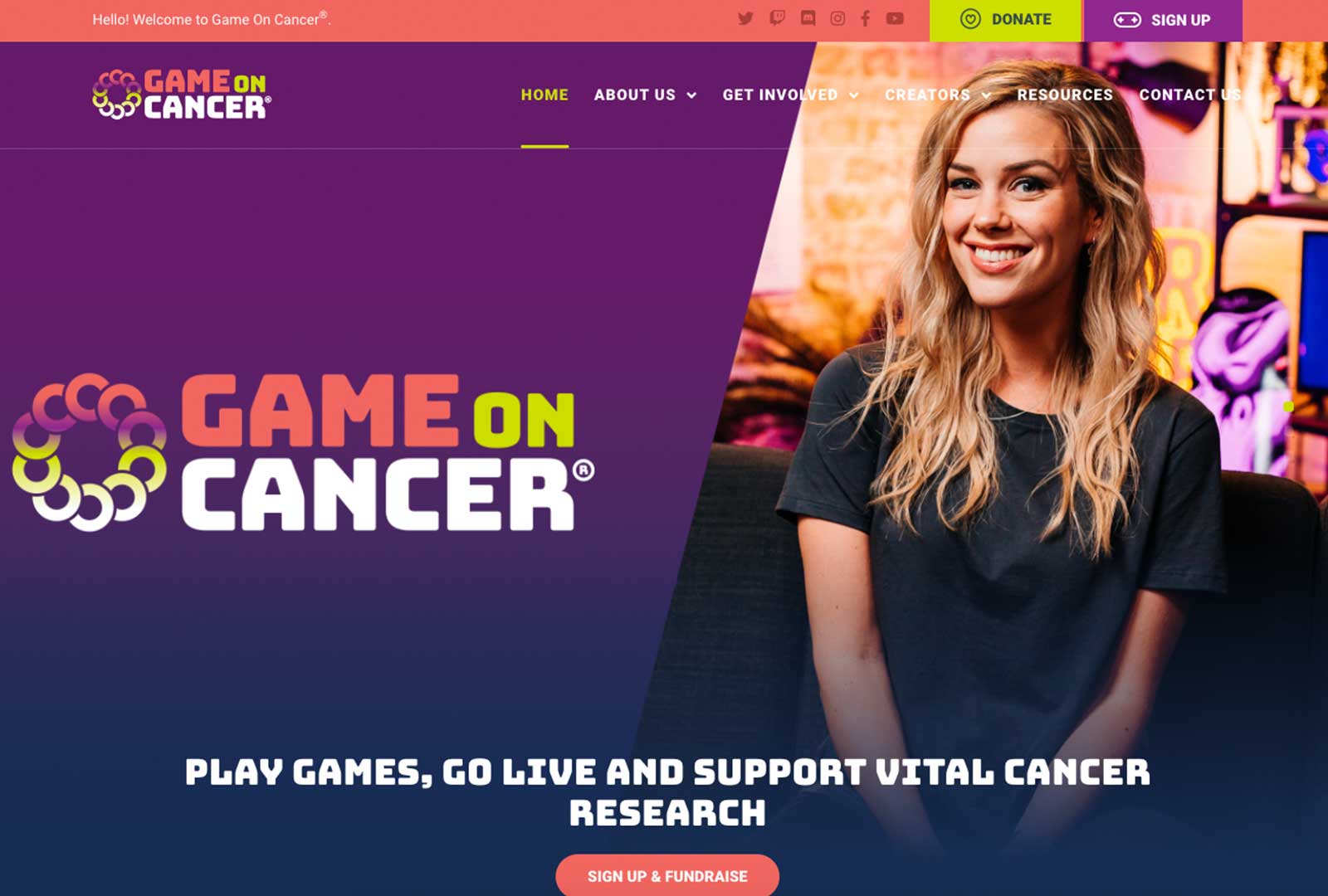 Game On Cancer - 21st Annual Australian Web Awards