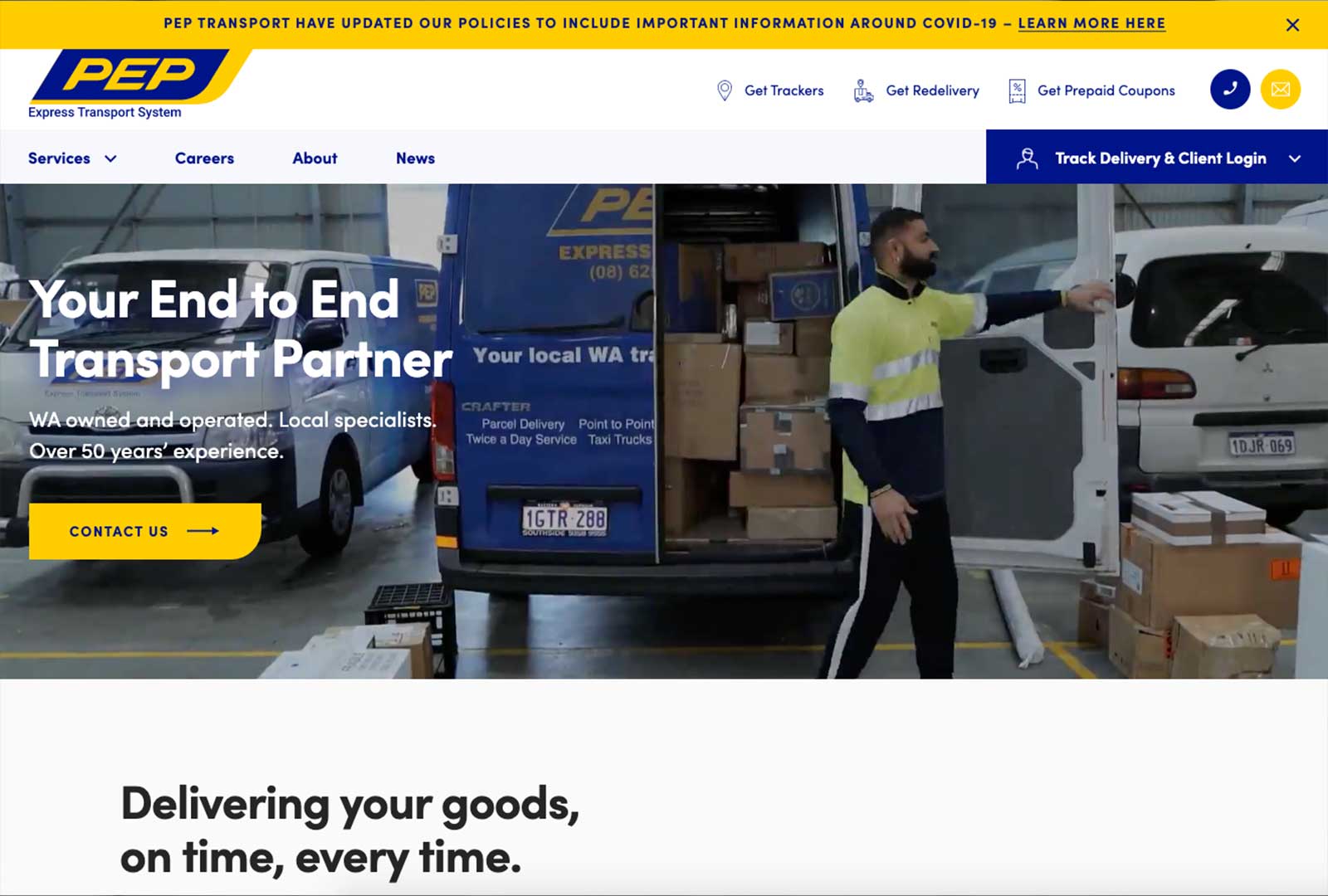 PEP Transport - 20th Annual Australian Web Awards