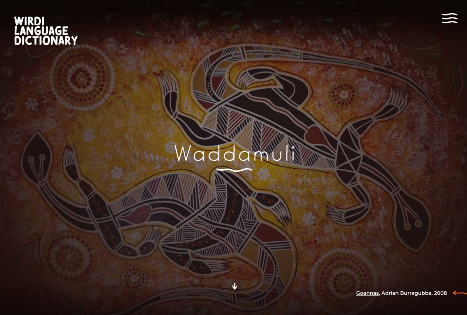Wirdi Language Dictionary - 21st Annual Australian Web Awards