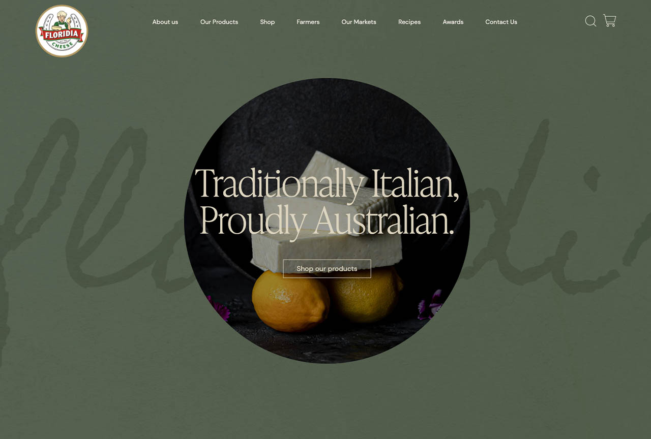 Floridia Cheese - 21st Annual Australian Web Awards