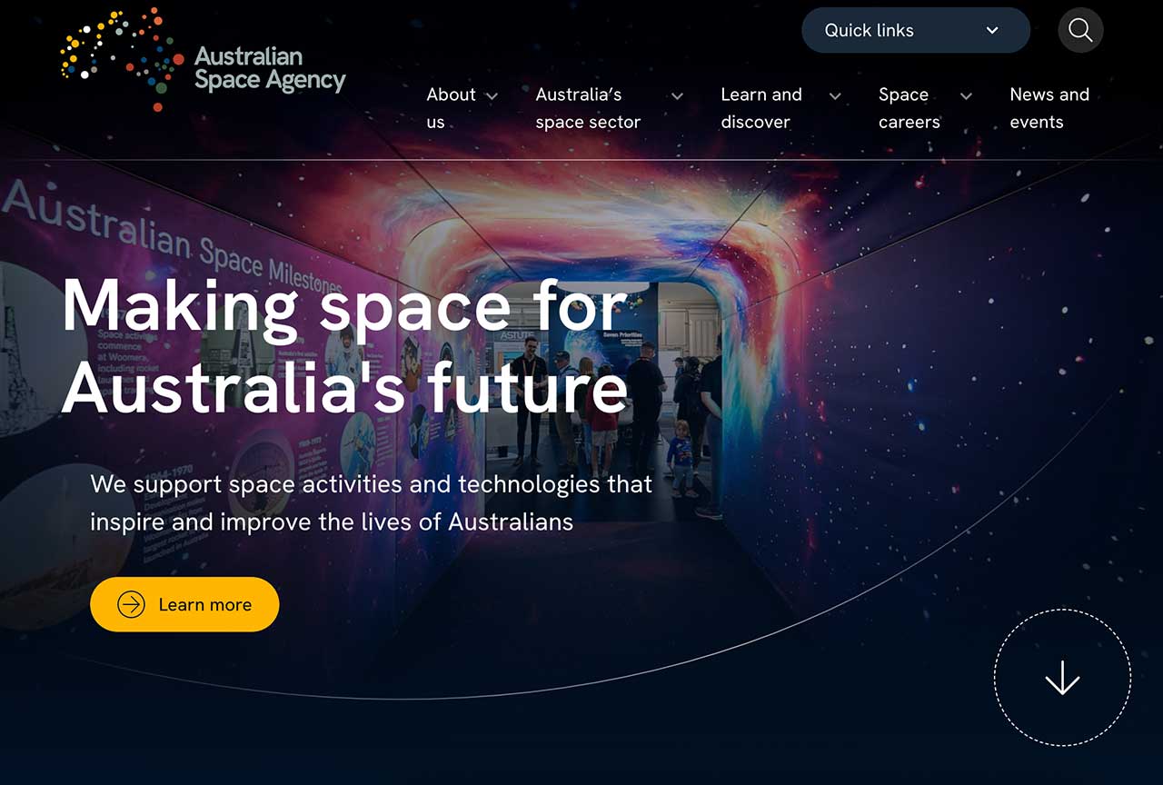 The Australian Space Agency - 20th Annual Australian Web Awards
