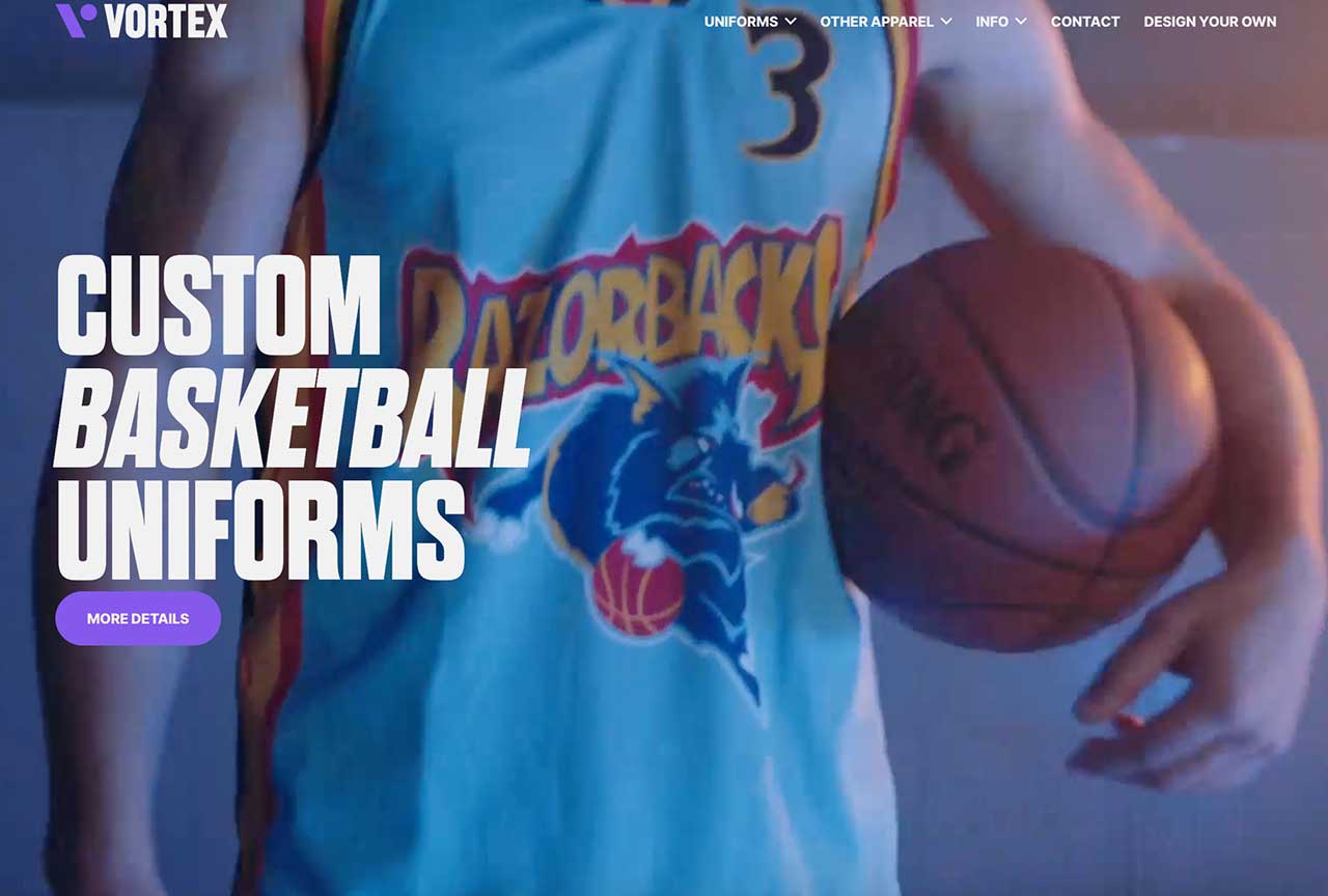 Vortex Basketball - 19th Annual Australian Web Awards