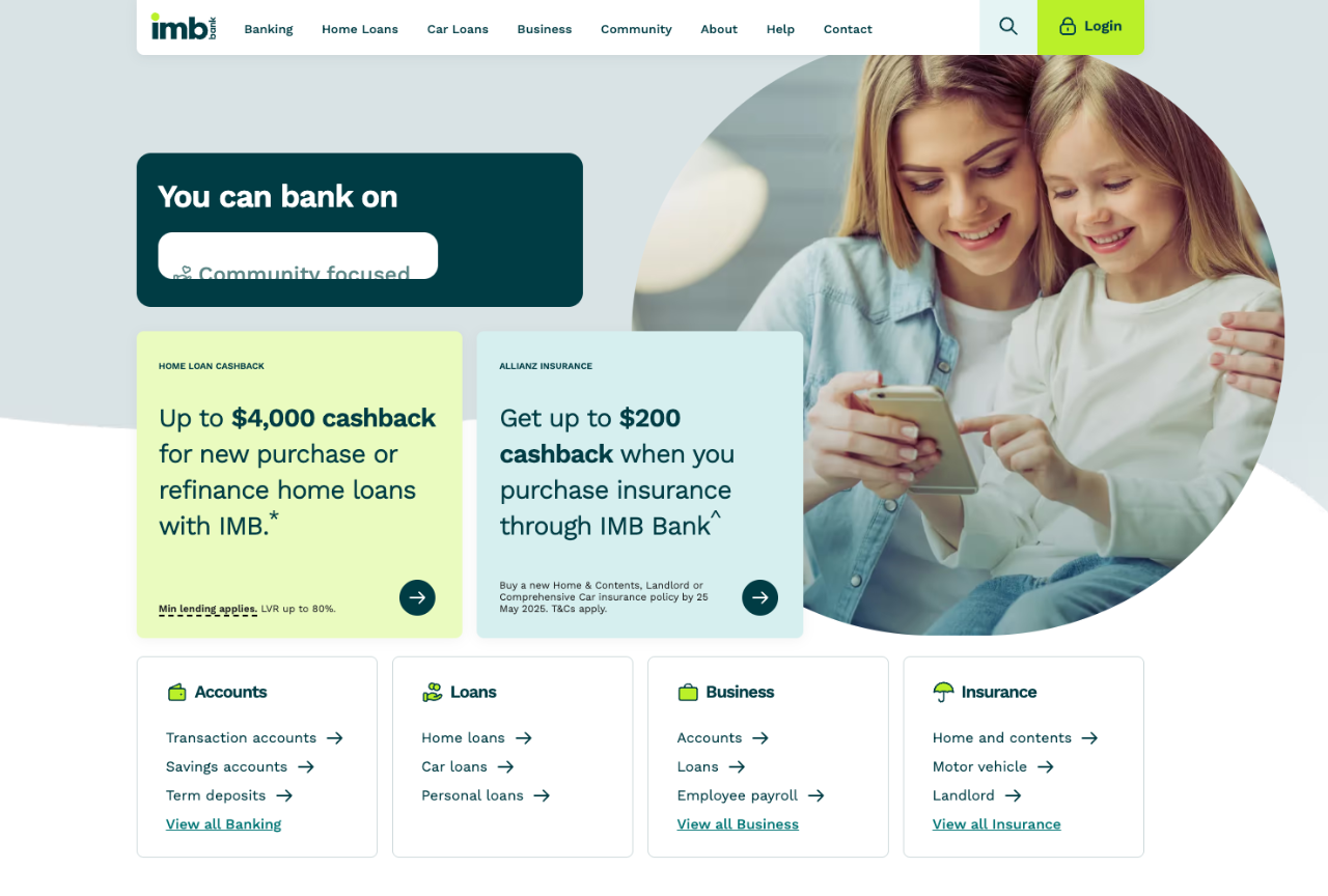 IMB Bank - 20th Annual Australian Web Awards