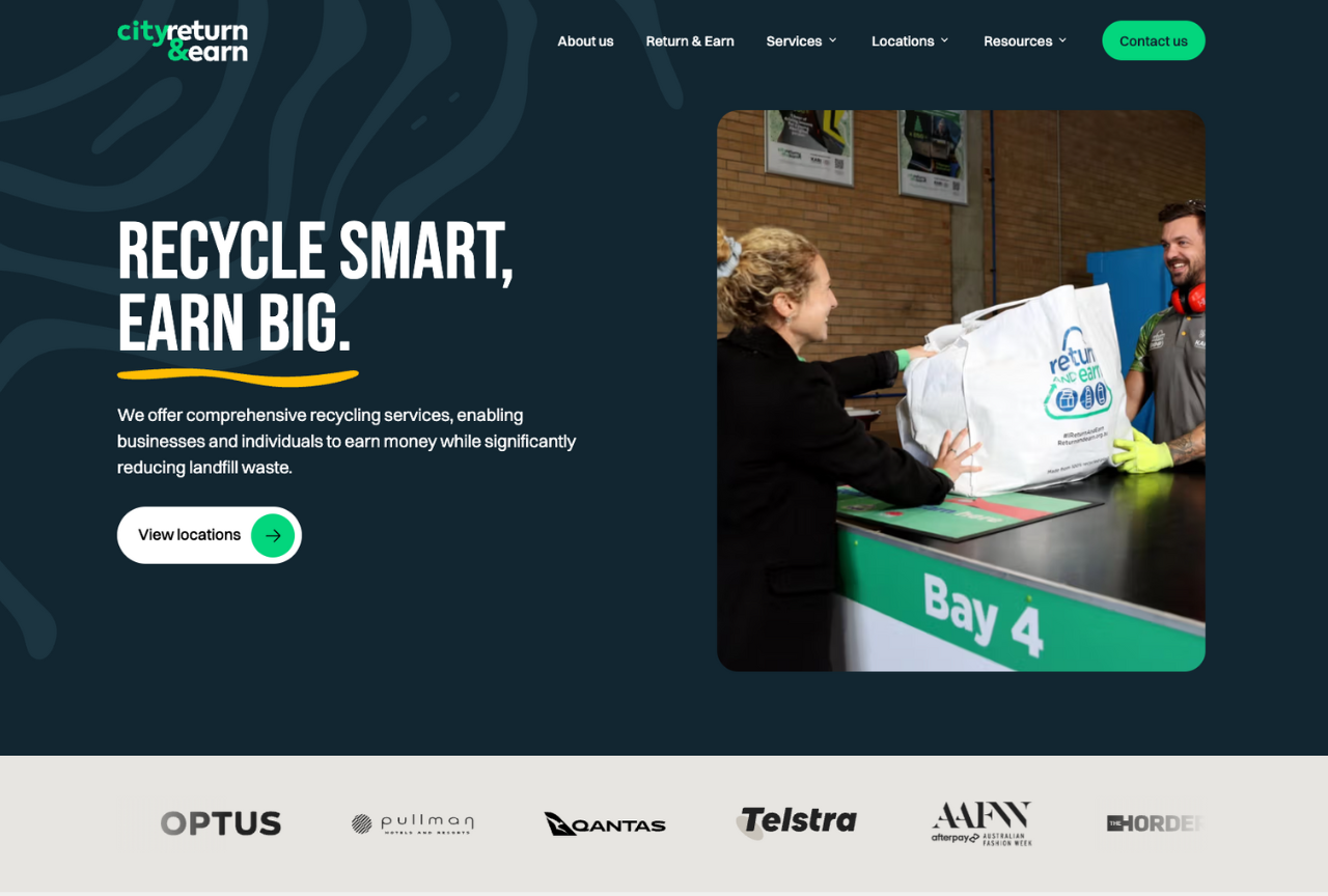 City Return and Earn - 20th Annual Australian Web Awards