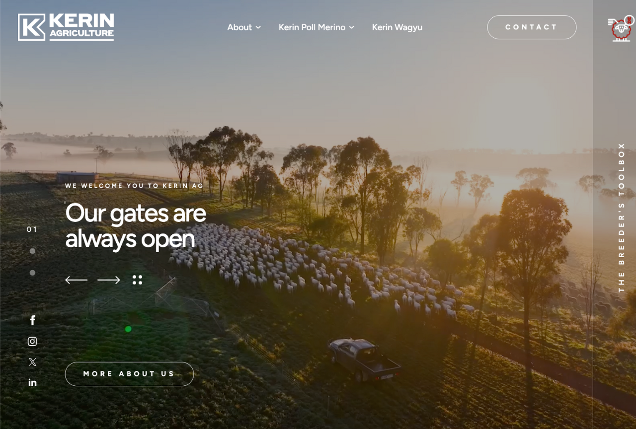 Kerin Agriculture - 20th Annual Australian Web Awards