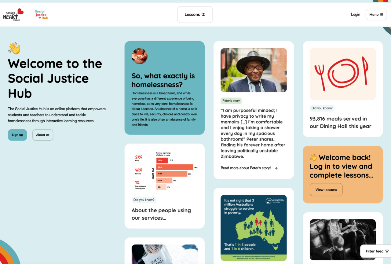 Social Justice Hub - 20th Annual Australian Web Awards