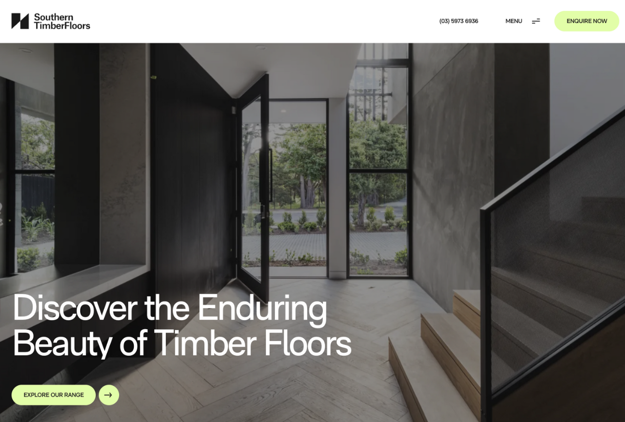 Southern Timber Floors - 20th Annual Australian Web Awards